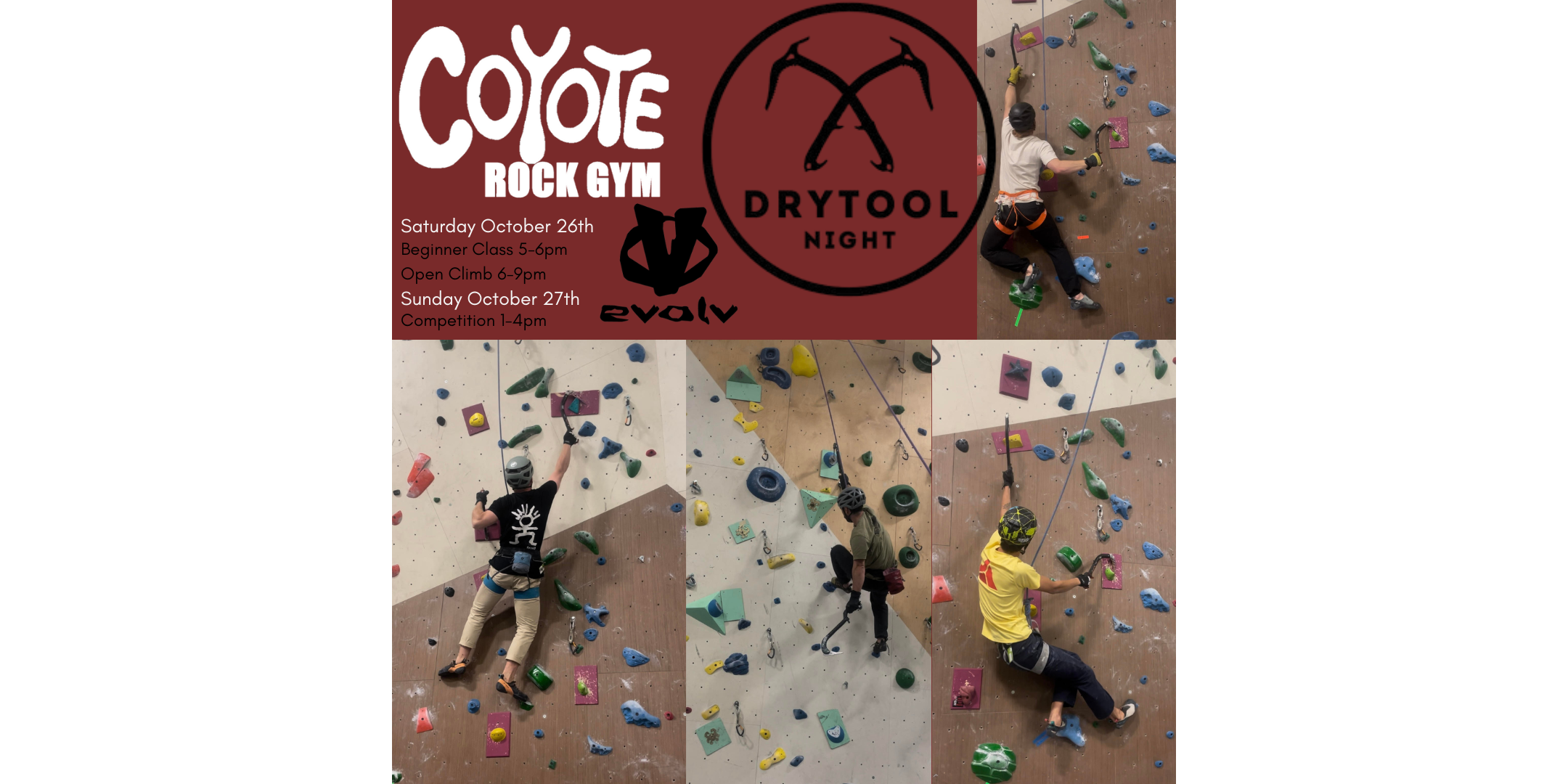 Drytool Night @ Coyote Rock – Oct 26-27 – Double Header – Alpine Club ...